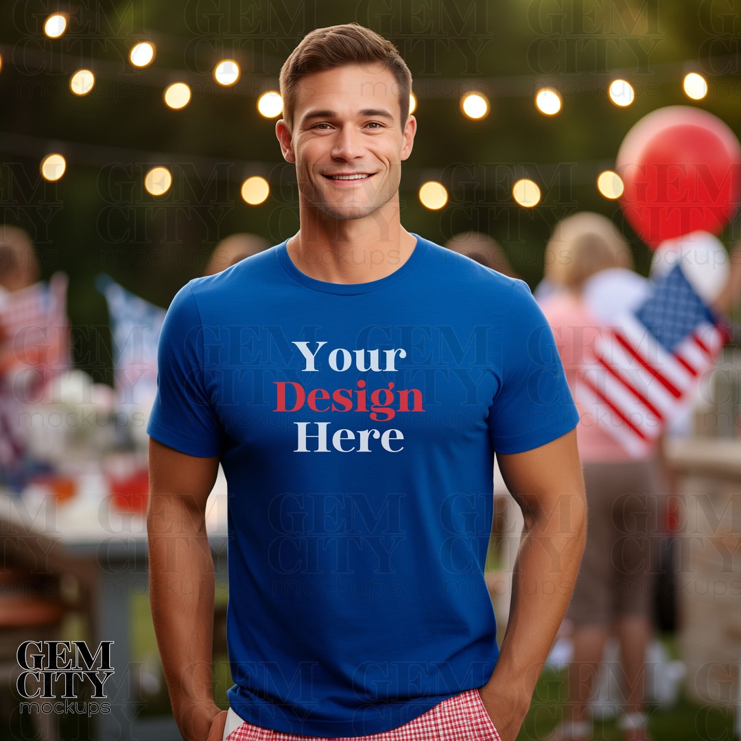 Male Mockup, Fourth of July Mockup, 4th of July, Patriotic Mockup, USA ...