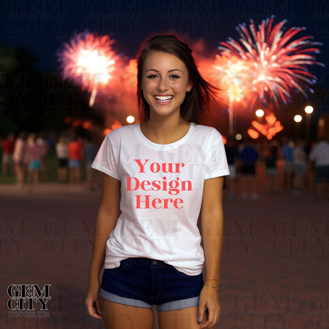 Female Mockup, Fourth of July Mockup, 4th of July, Patriotic Mockup ...
