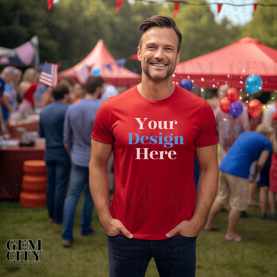 Male Mockup, Fourth of July Mockup, 4th of July, Patriotic Mockup, USA ...