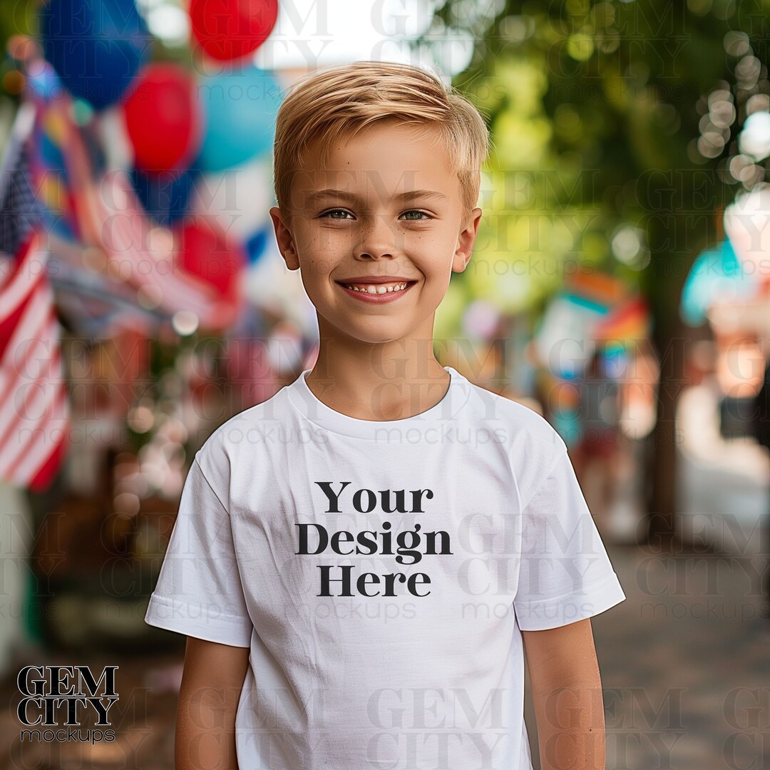 Boy Mockup, Summer Mockup, Fourth of July Mockup, 4th of July ...