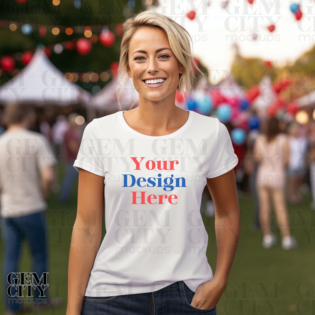 Woman Mockup, Fourth of July Mockup, 4th of July, Patriotic Mockup, USA ...