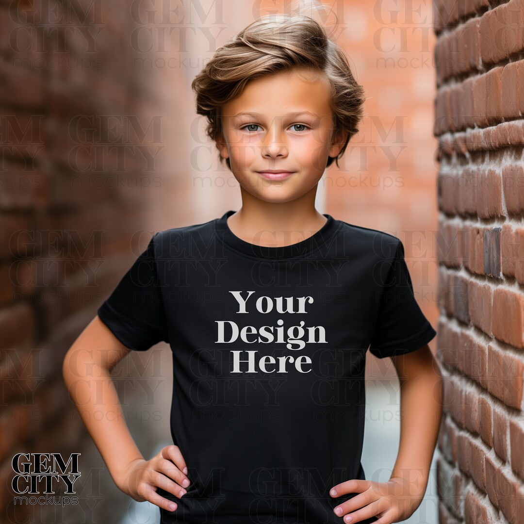 Boys T-shirt Mockup, Kids Mockup, Youth Mockup, Bella Canvas 3001Y ...