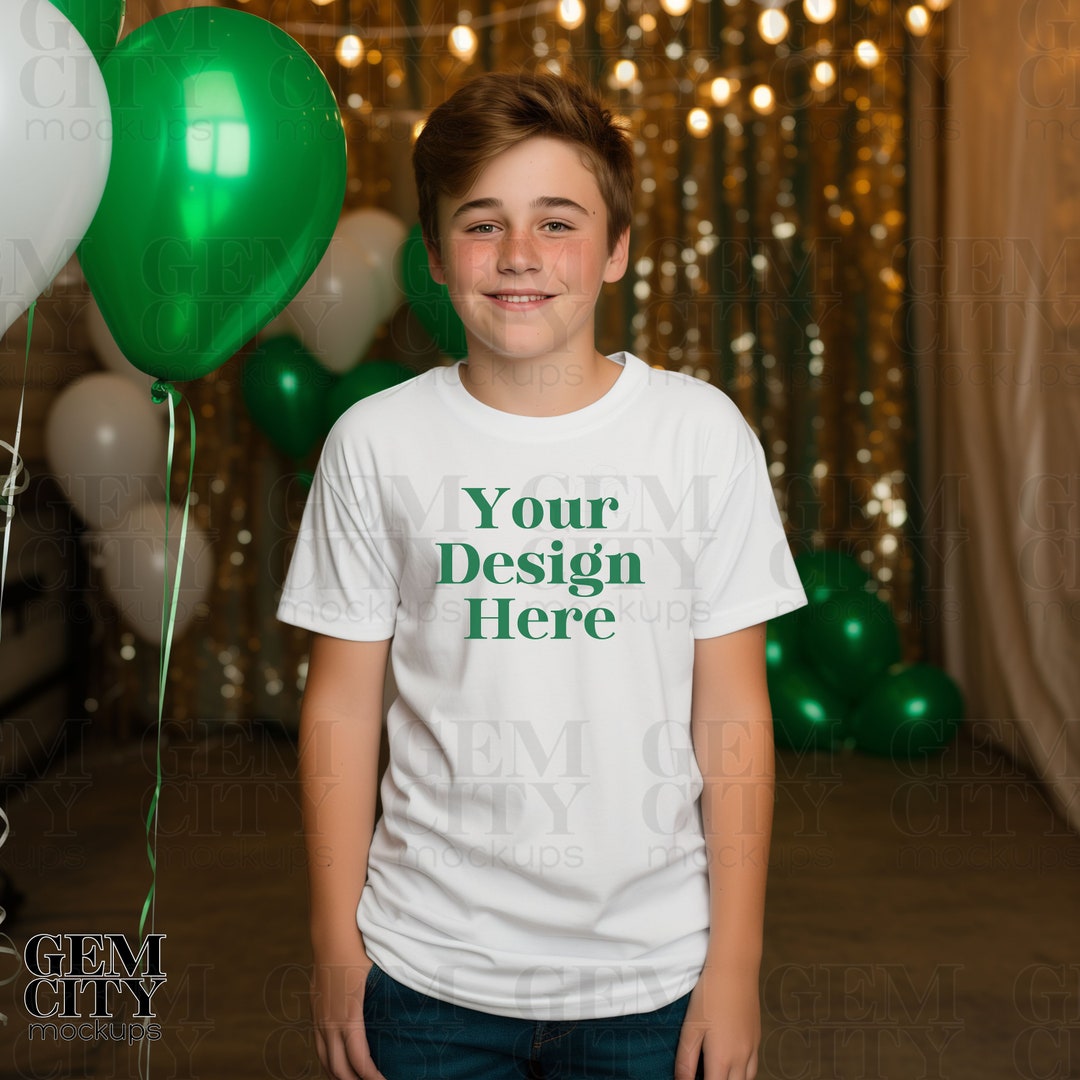St Patricks Day Mockup, White Tee Mockup, Male Mockup, White Shirt ...