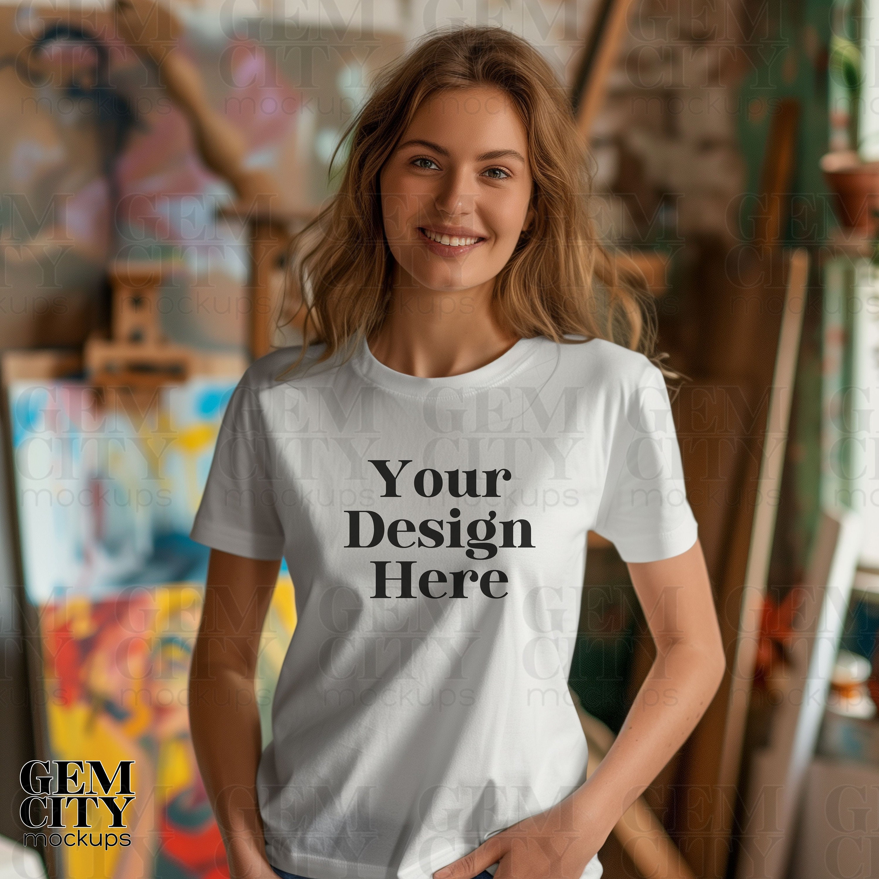 Female Mockup, Girl Mockup, College Mockup, Art Mockup, Artist T-shirt ...