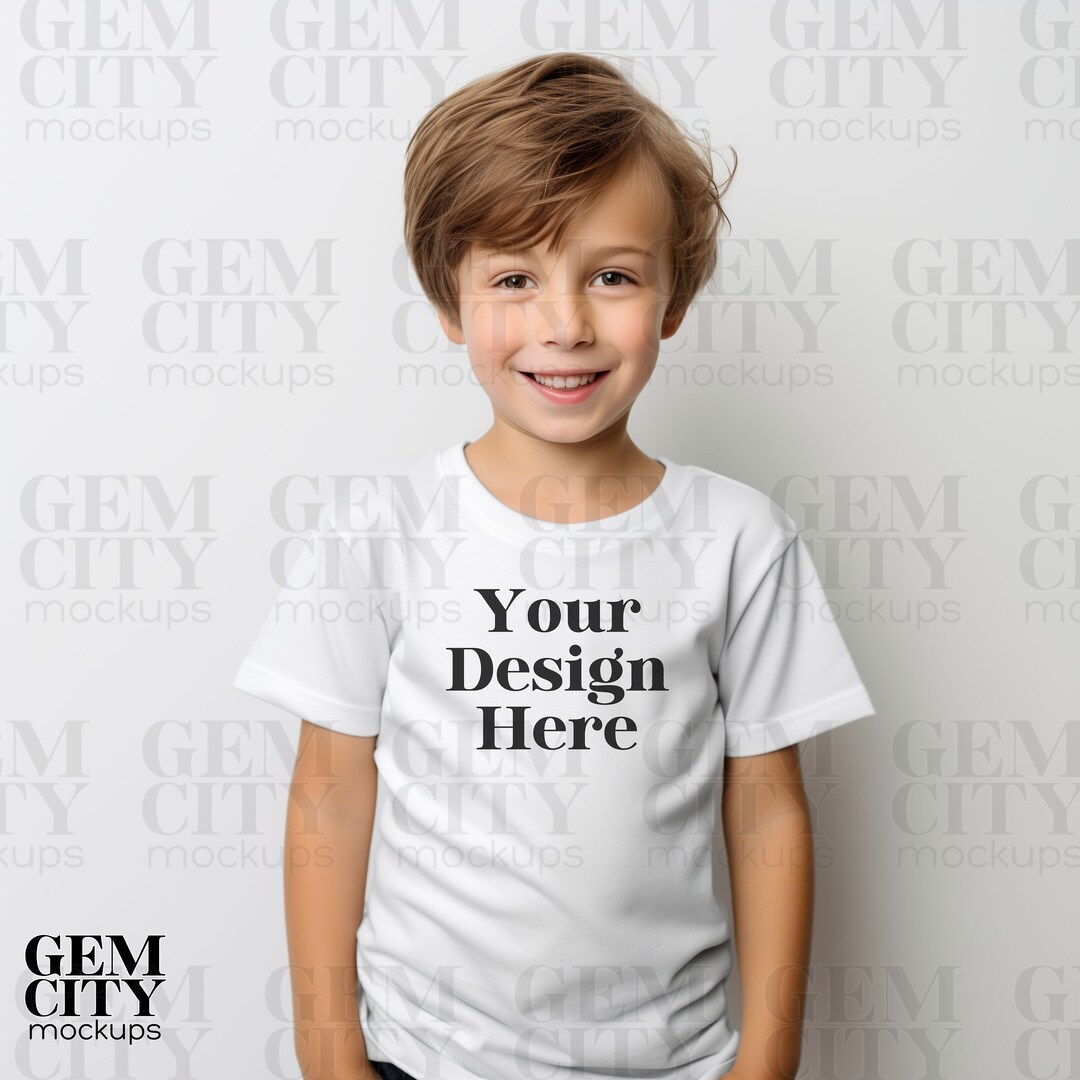 Boy Mockup, Boy White Tee, Minimalist Mockup, Clean Mockup, Child ...