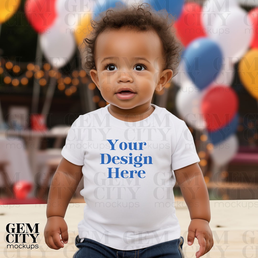 Baby Boy Mockup, Fourth of July Mockup, 4th of July, African American ...
