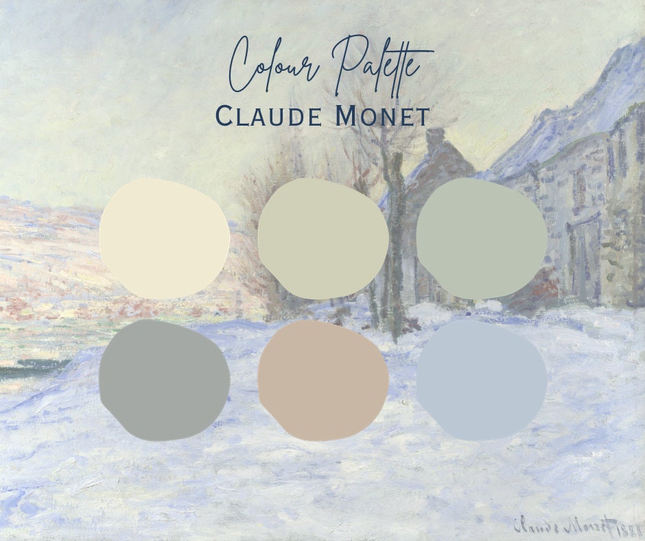 Color Palette Bundle/claude Monet/digital Download/diy/ - Etsy