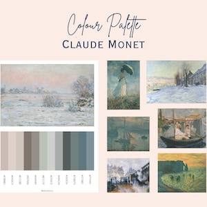 Color Palette Bundle/claude Monet/digital Download/diy/ - Etsy