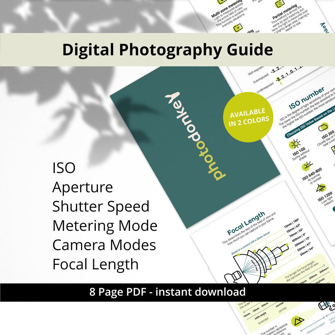 Photography Guide Compact Tips & Tricks Cheatsheet Petrol - Etsy