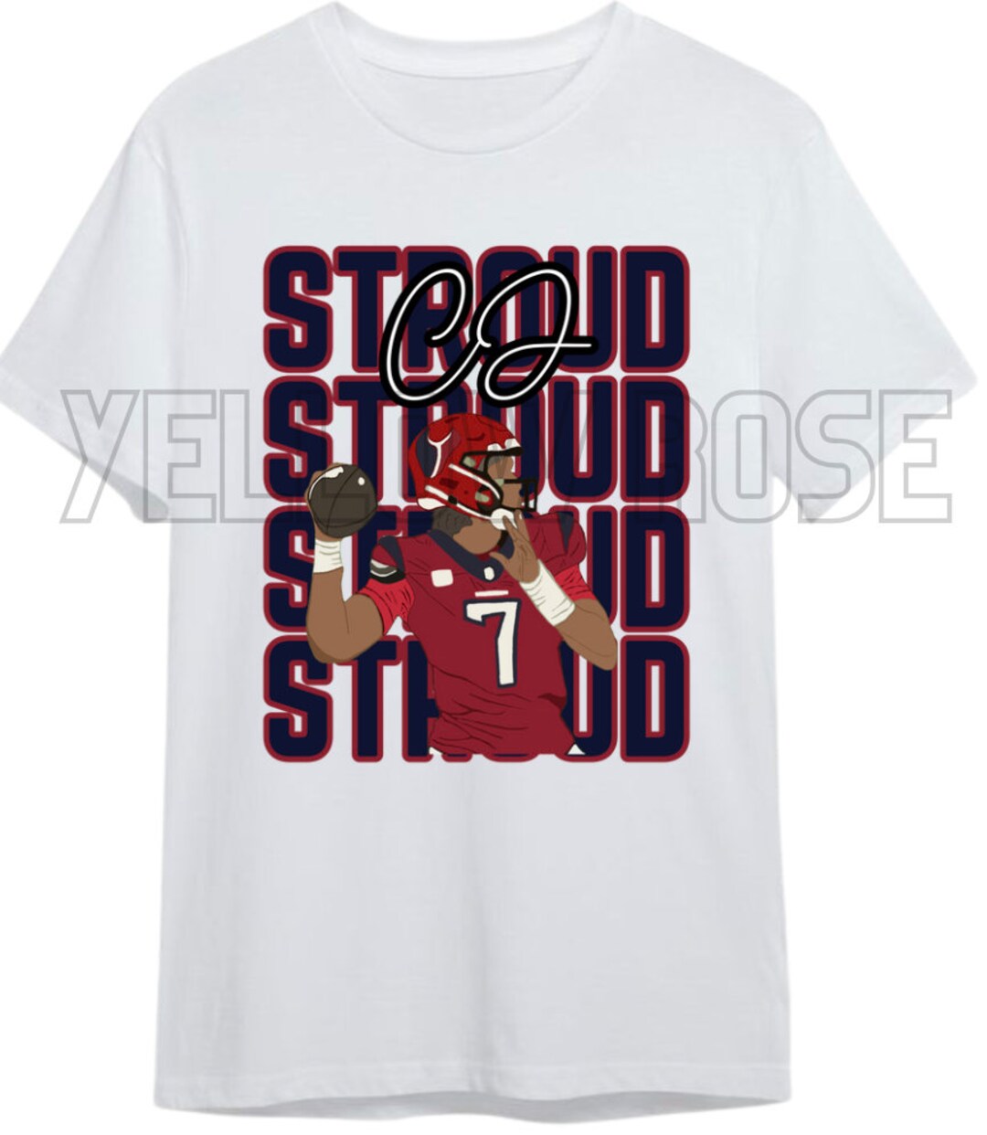 CJ Stroud Texans Hand Drawn Image SVG PNG Sublimation - Etsy