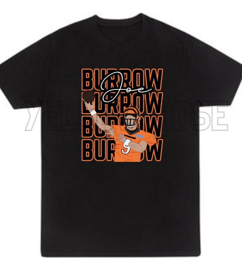 Joe Burrow Hand Drawn Image SVG PNG Sublimation Bengals - Etsy