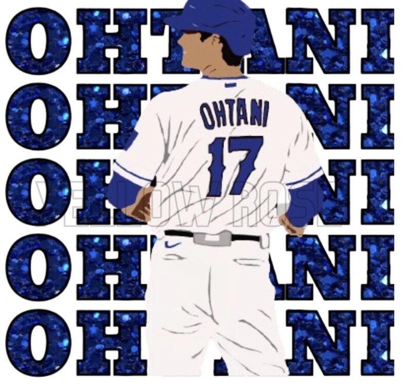 Ohtani Jersey Number Hand Drawn Svg Png - Etsy