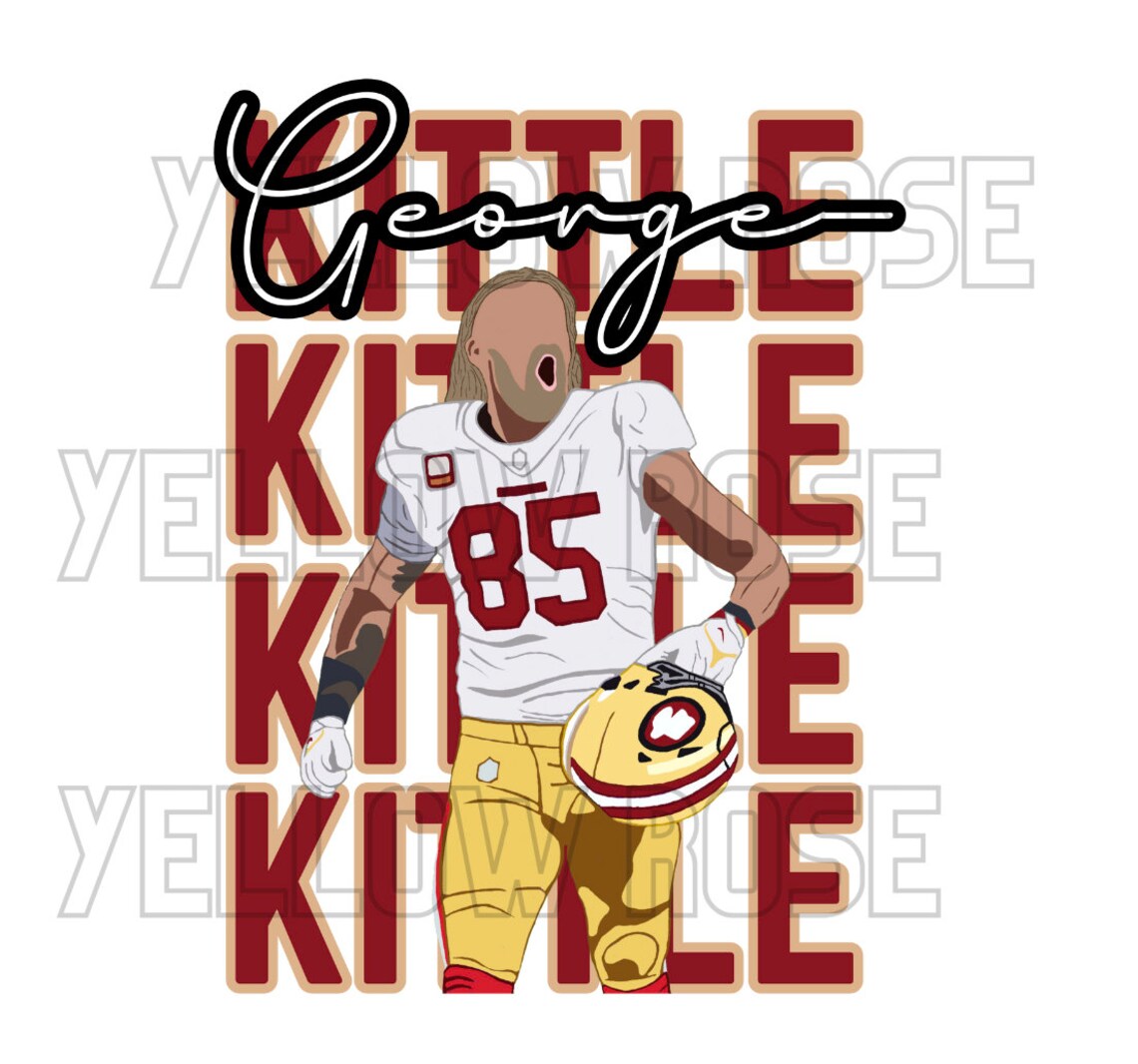 George Kittle Hand Drawn Image SVG PNG Sublimation - Etsy