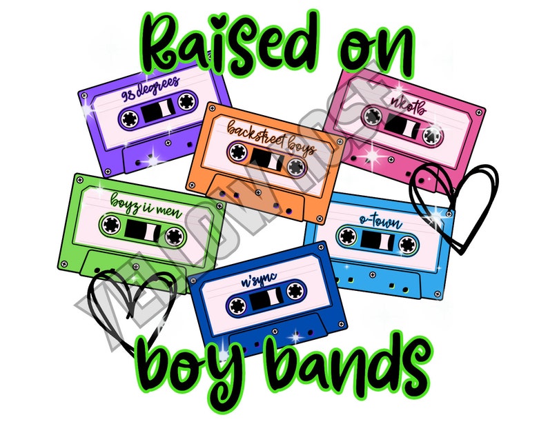Raised on Boy Bands Svg - Etsy