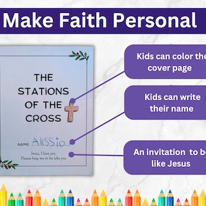 Stations of the Cross Printable: Catholic Kids Lent Activities (digital ...