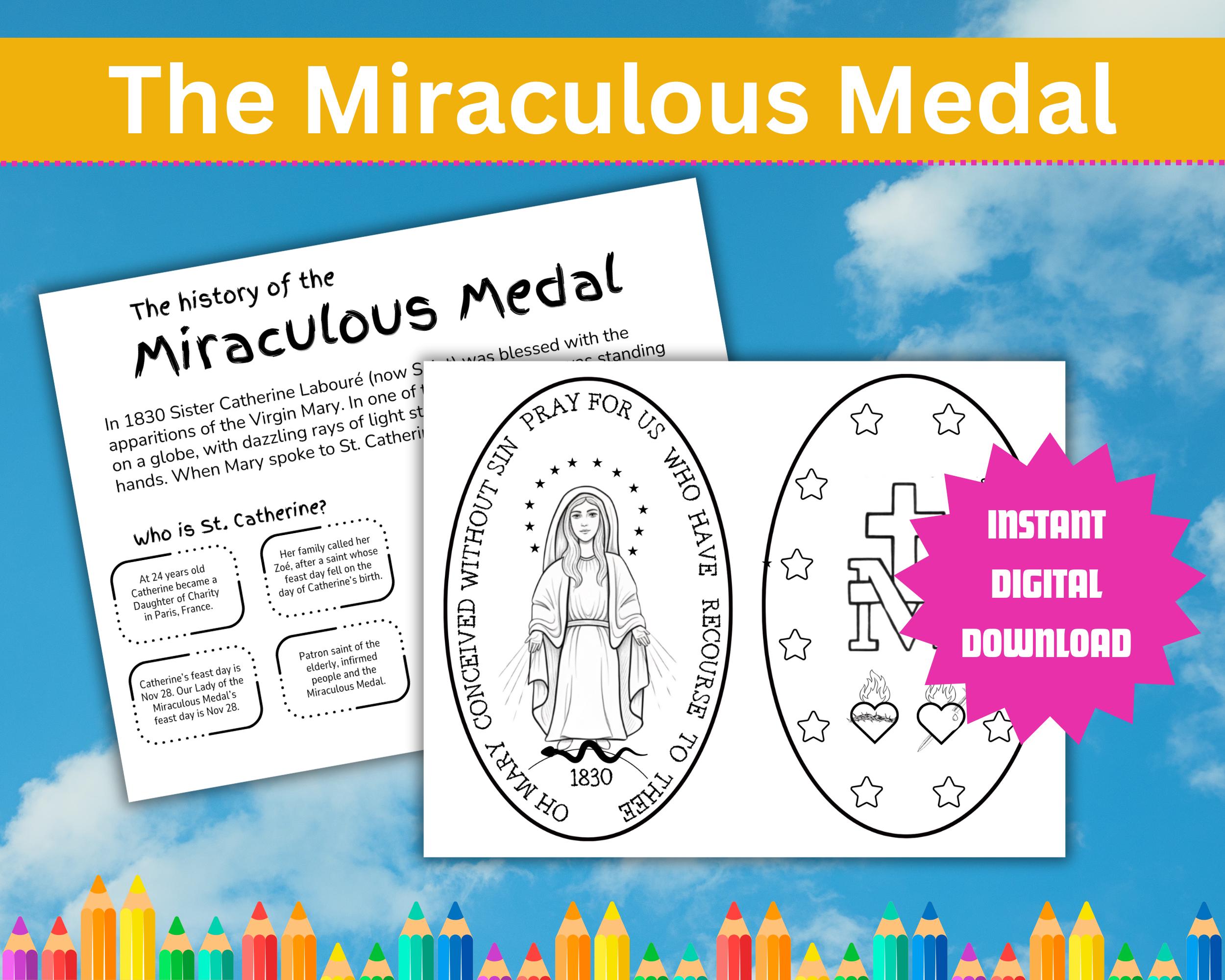Miraculous Medal Printable for Catholic Kids | Understanding Catholic ...