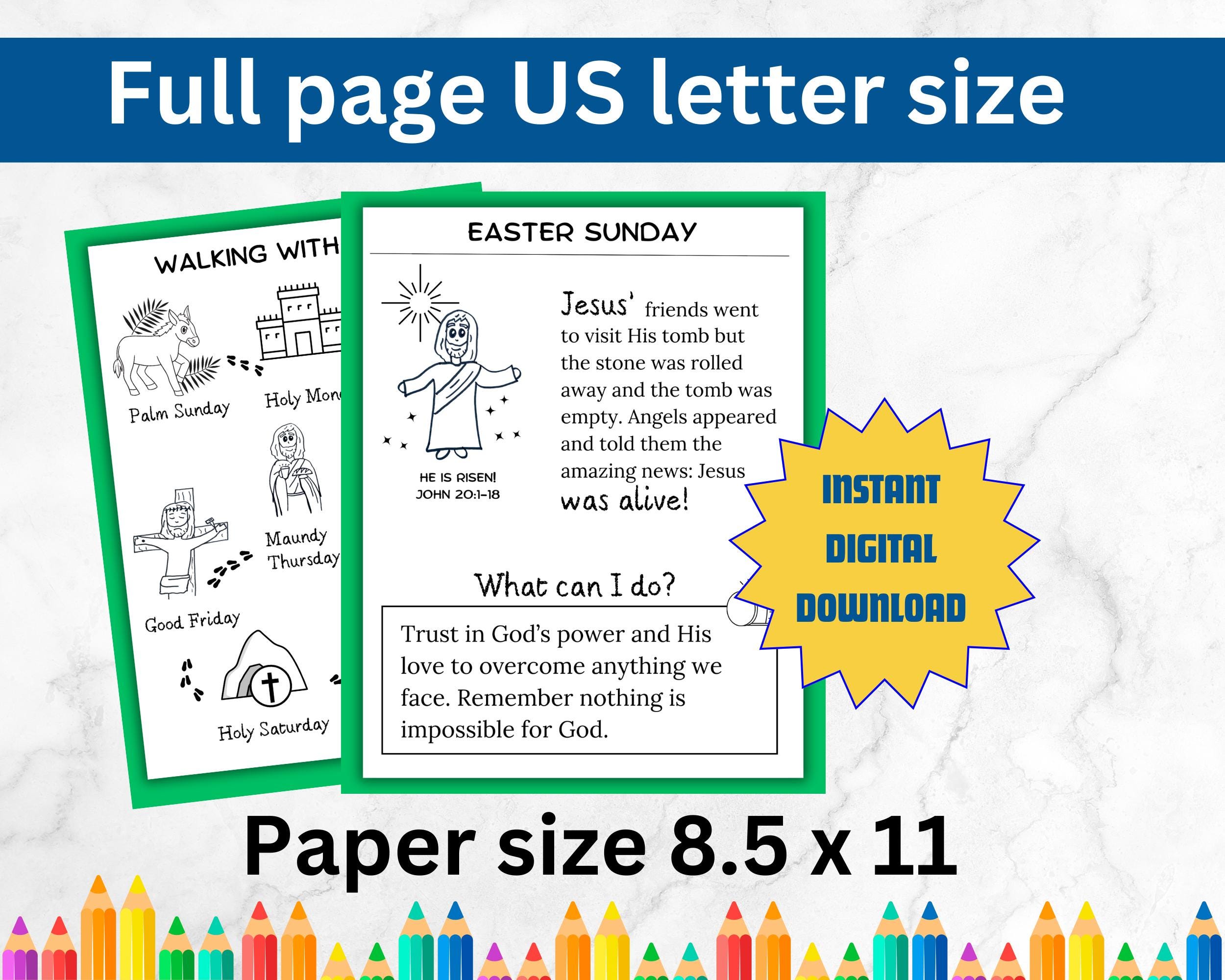 Holy Week Printable | the Easter Story | Holy Triduum for Catholic Kids ...