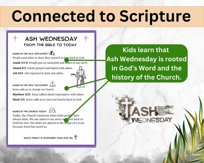 Ash Wednesday for Kids | Catholic Lent Printable With Explanation ...