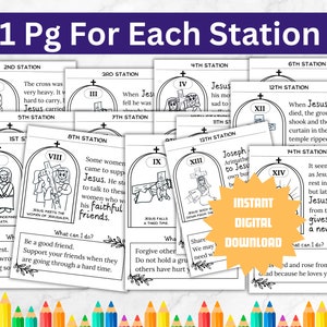 Stations of the Cross Printable | Catholic Lent for Kids | Lent ...