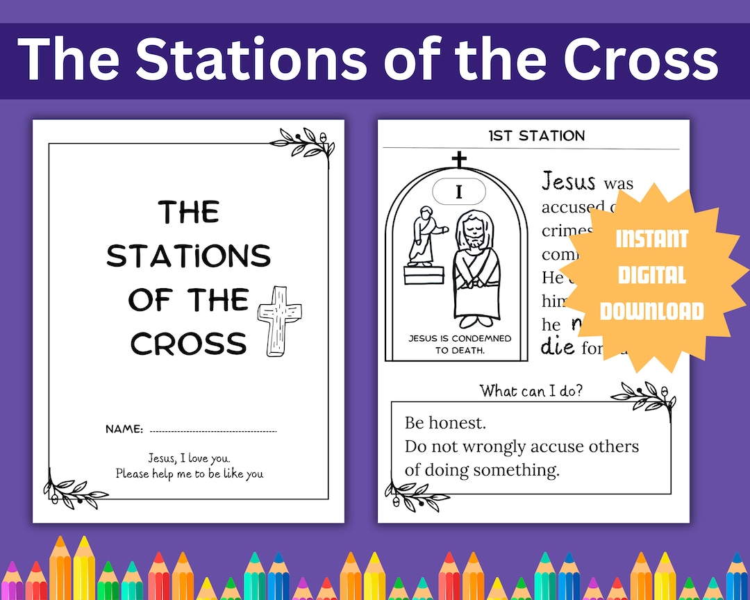 Stations of the Cross Printable | Catholic Lent for Kids | Lent ...