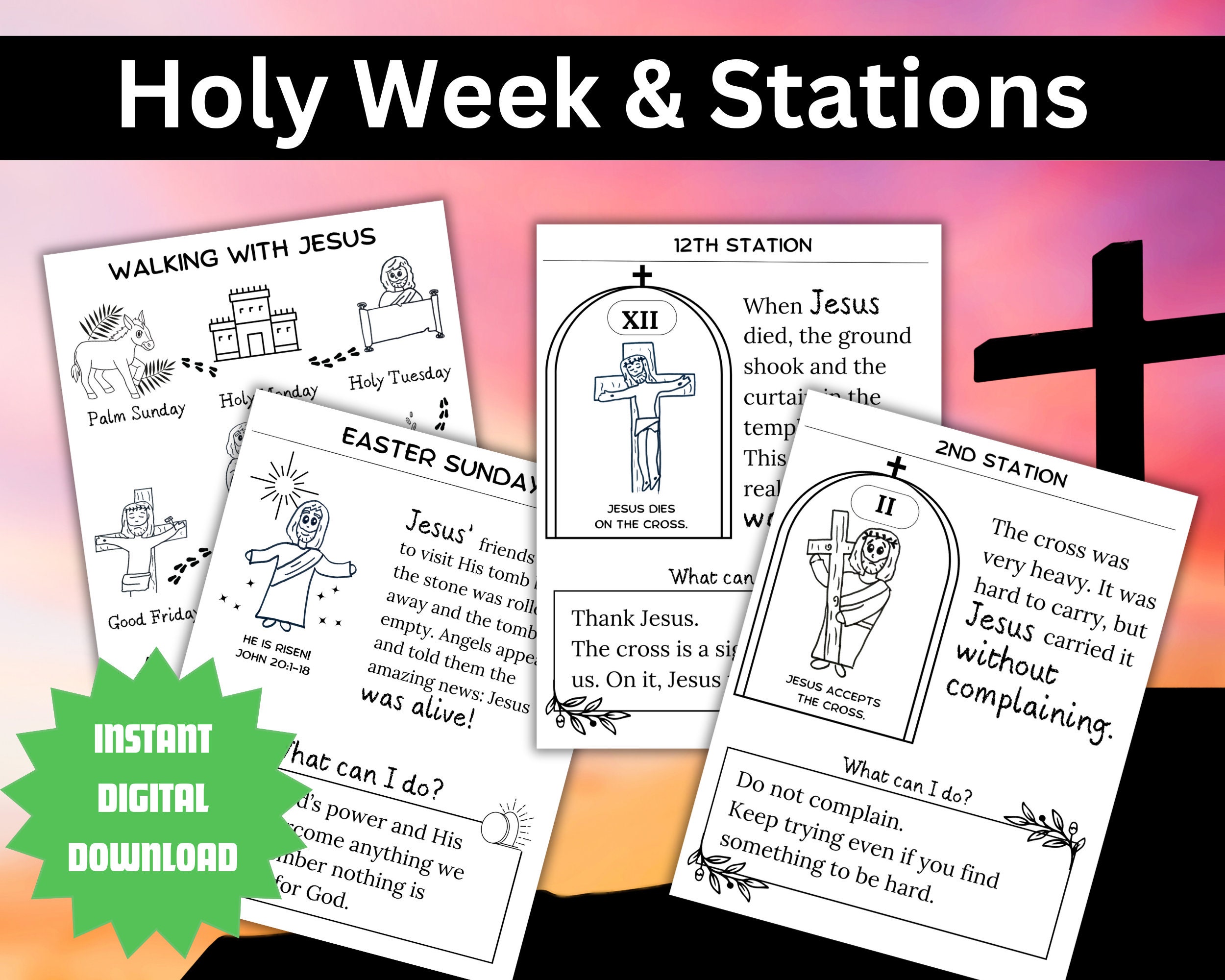 Inspirational Catholic Lent Activities | Catholic Digital Download ...