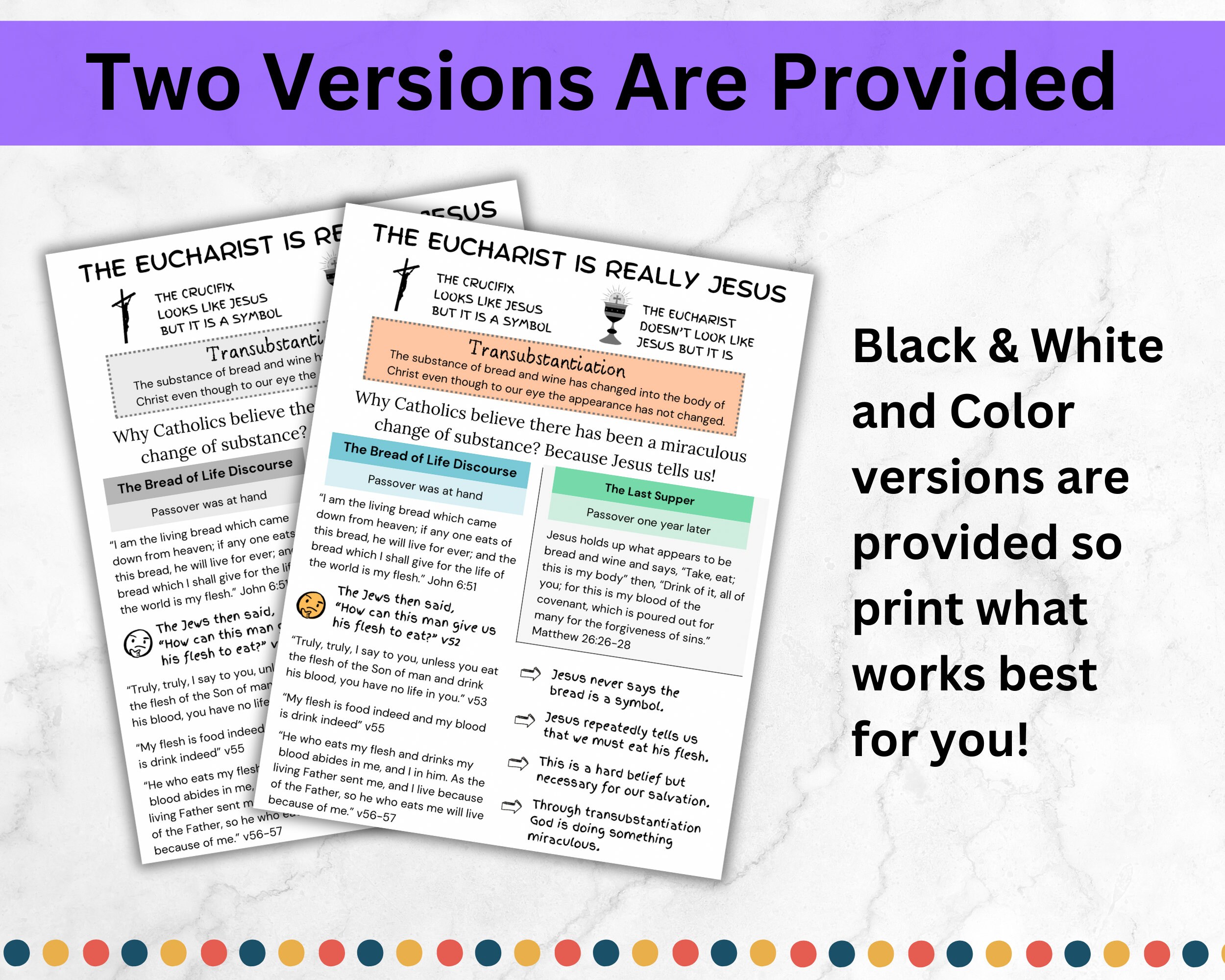 Holy First Communion Printable Eucharist Printable Catholic Sacrament ...