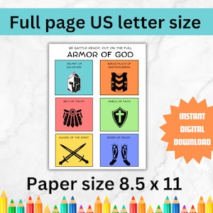 Armor of God Printable | Ephesians Bible Study for Catholic Kids ...