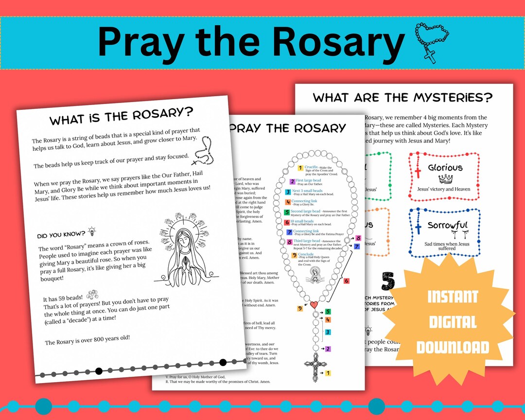 How to Pray the Rosary for Catholic Kids | Unlocking Mysteries of the ...