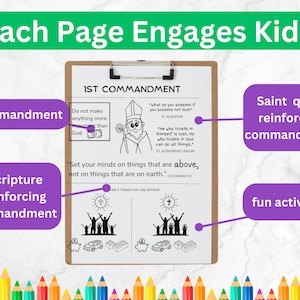 10 Commandments Printable | Catholic Classroom Activities for Catholic ...