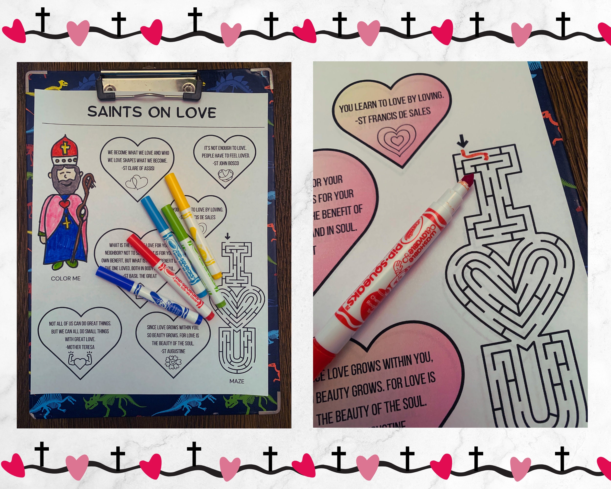 Catholic Valentines Printable | Saint Valentine Digital Download for ...