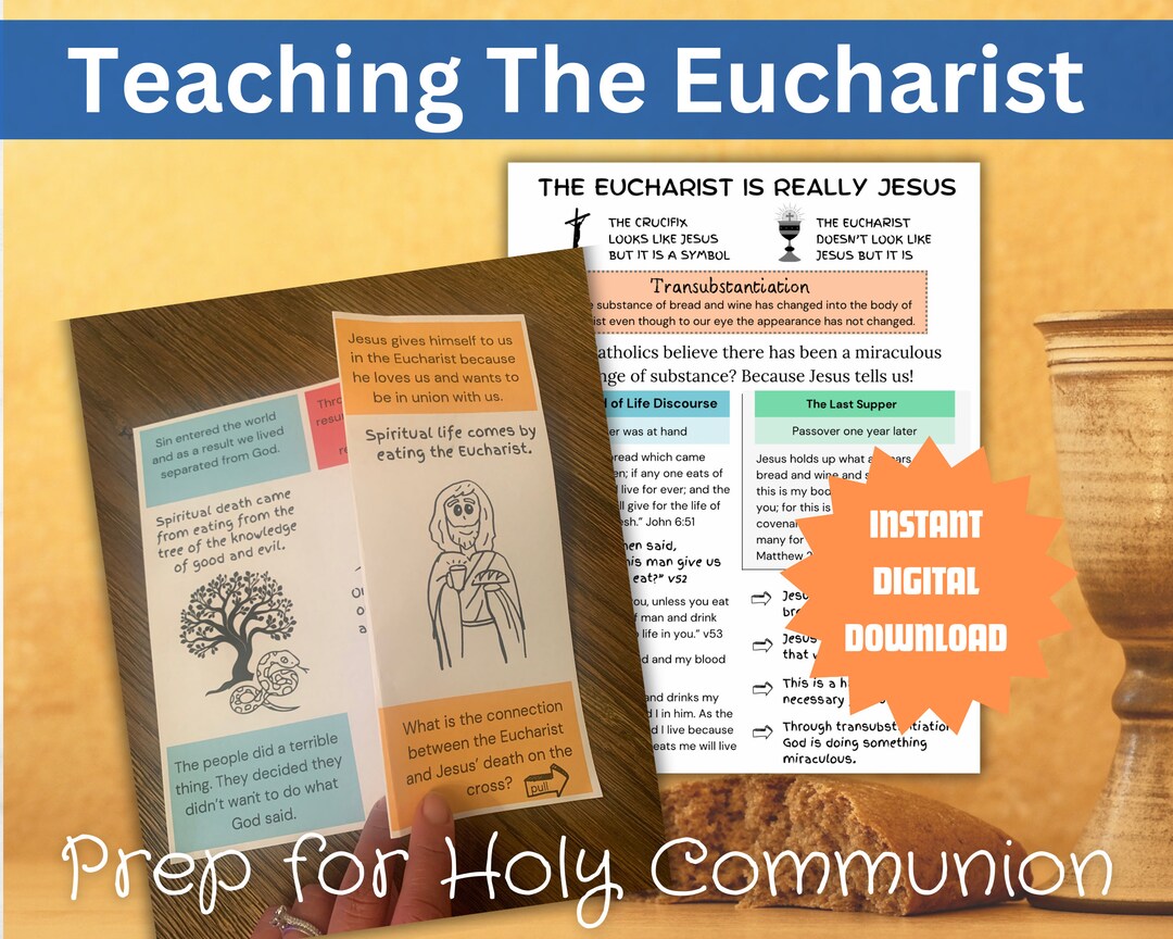 First Holy Communion Printable Eucharist Digital Download Activity Last ...