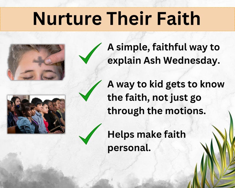 Ash Wednesday for Kids | Catholic Lent Printable With Explanation ...