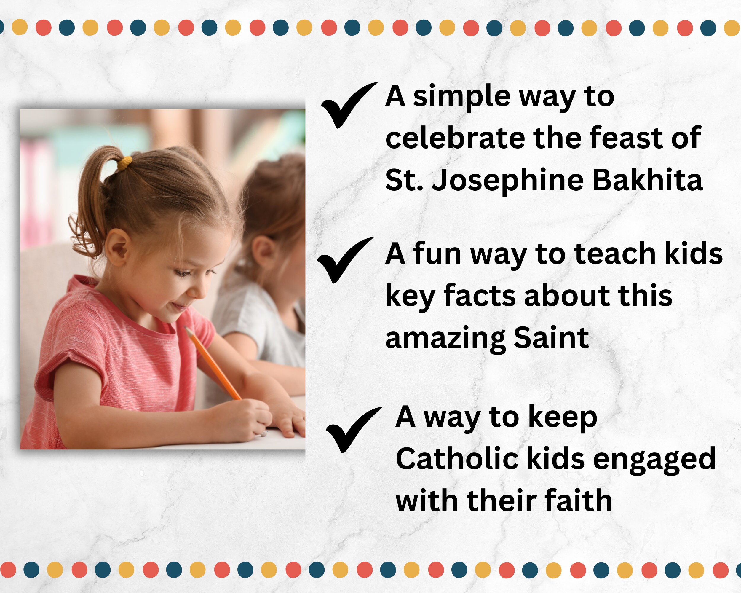St Josephine Bakhita Printable Saints for Kids Catholic Activity ...