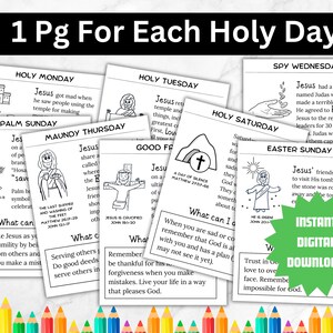 Catholic Kid Lent Activities Bundle | Holy Week + Stations of the Cross ...