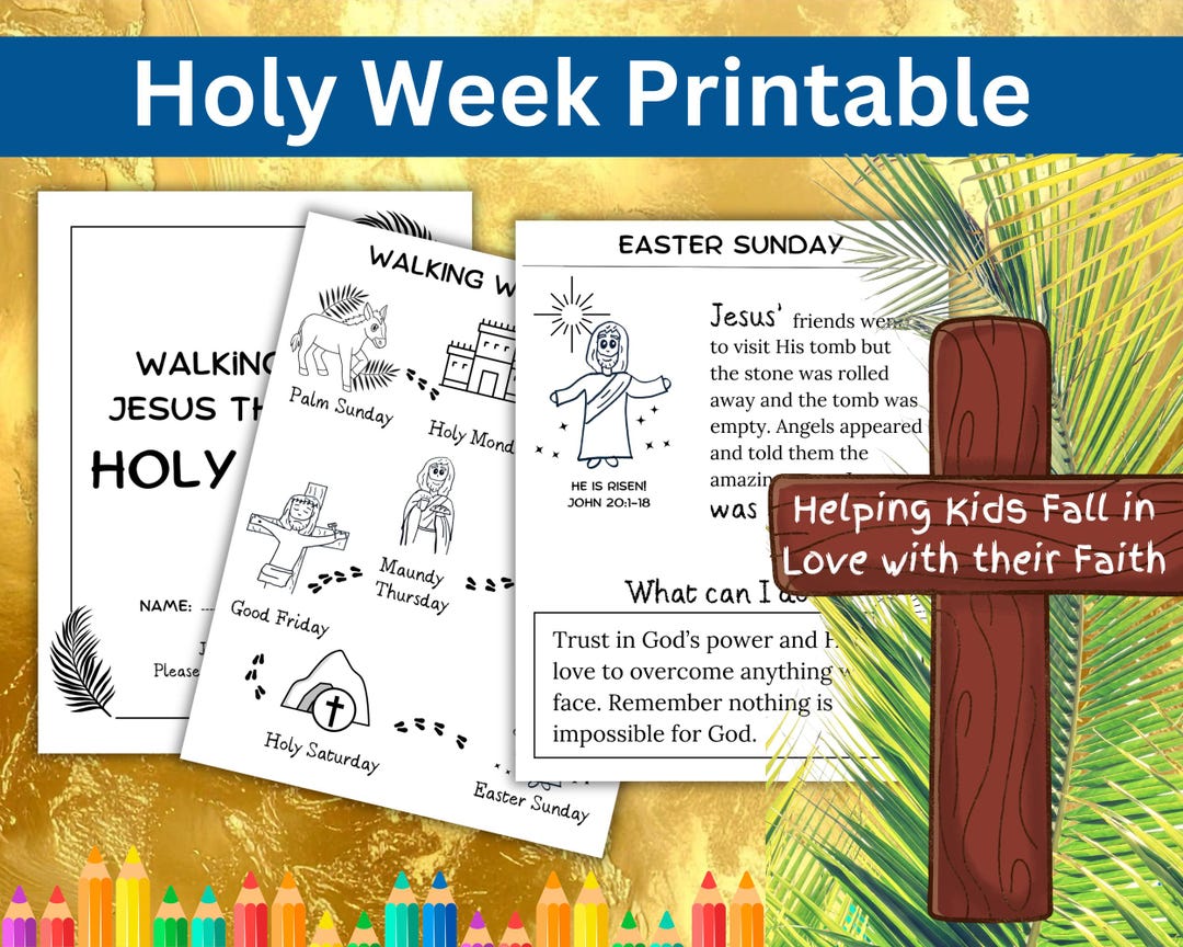 Holy Week Printable | the Easter Story | Holy Triduum for Catholic Kids ...