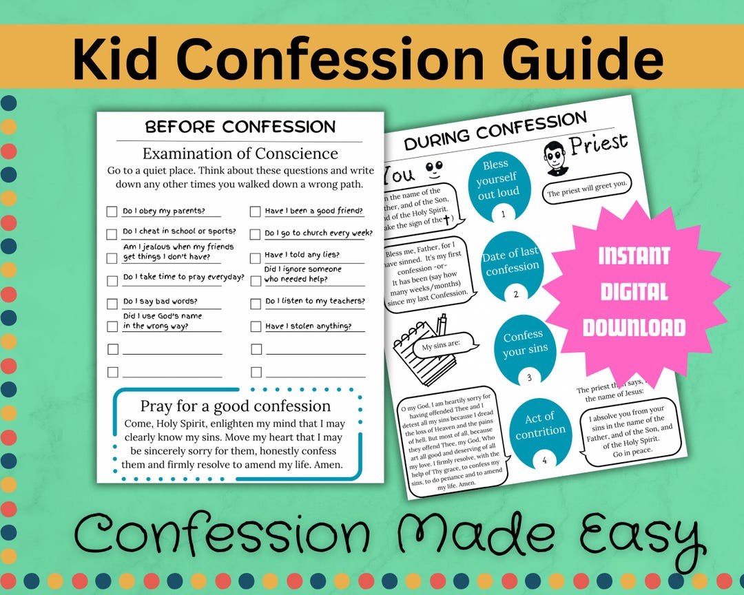 First Reconciliation Prep With Examination of Conscience and Act of ...