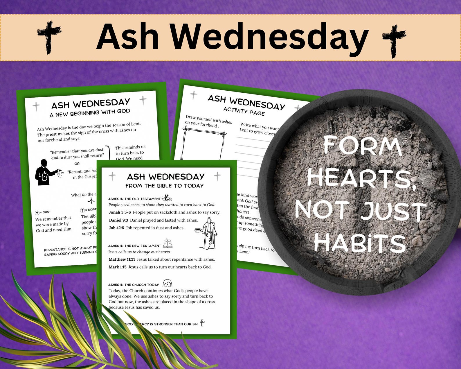 Ash Wednesday for Kids | Catholic Lent Printable With Explanation ...