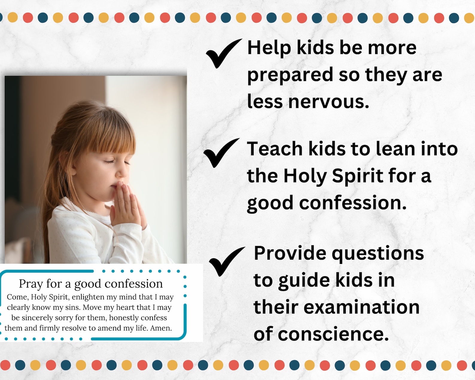 Catholic Kid Confession Guide | Examination of Conscience for First ...