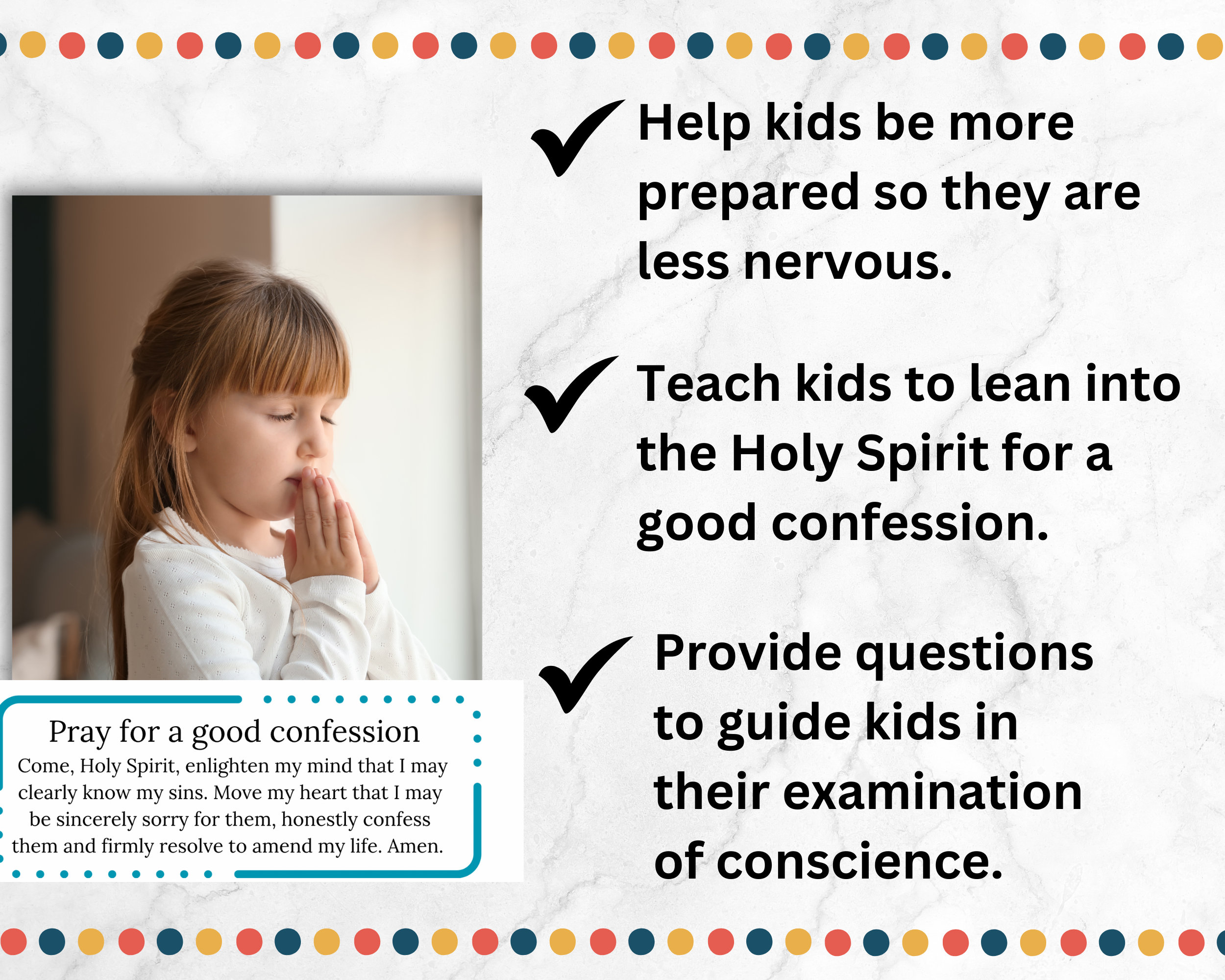 Catholic Kid Confession Guide | Examination of Conscience for First ...
