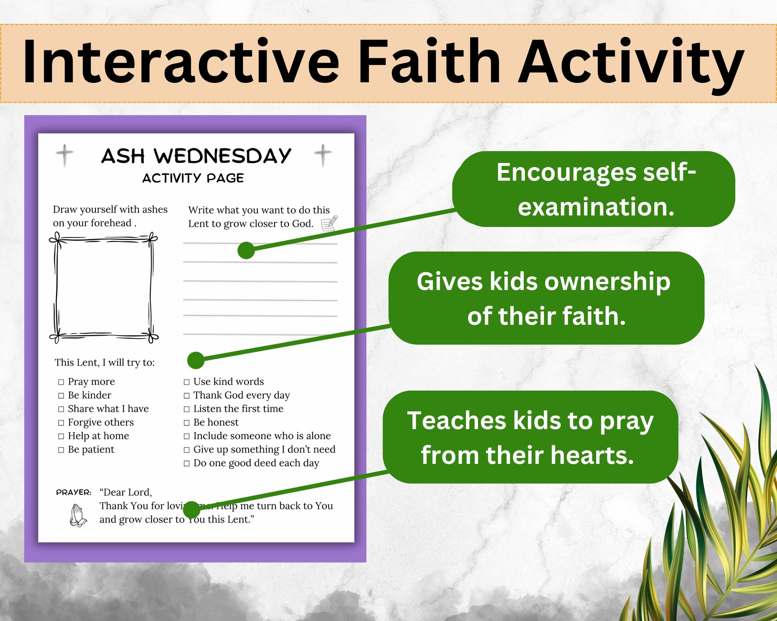 Ash Wednesday for Kids | Catholic Lent Printable With Explanation ...