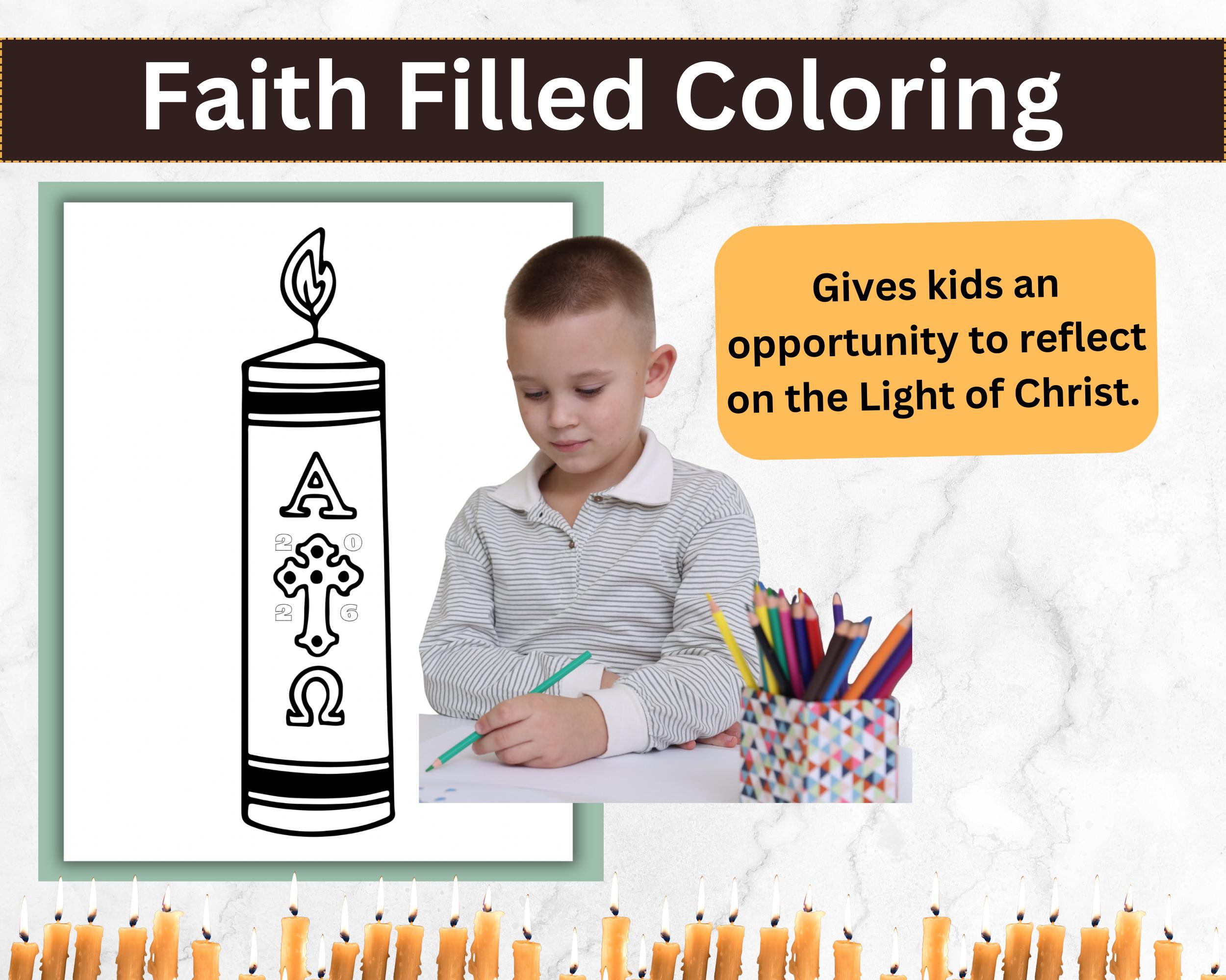 Paschal Candle Explained for Kids | Catholic Easter Vigil Printable ...