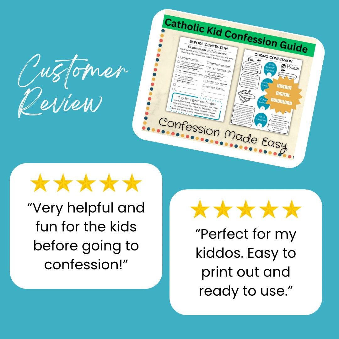 Catholic Kid Confession Guide | Examination of Conscience for First ...
