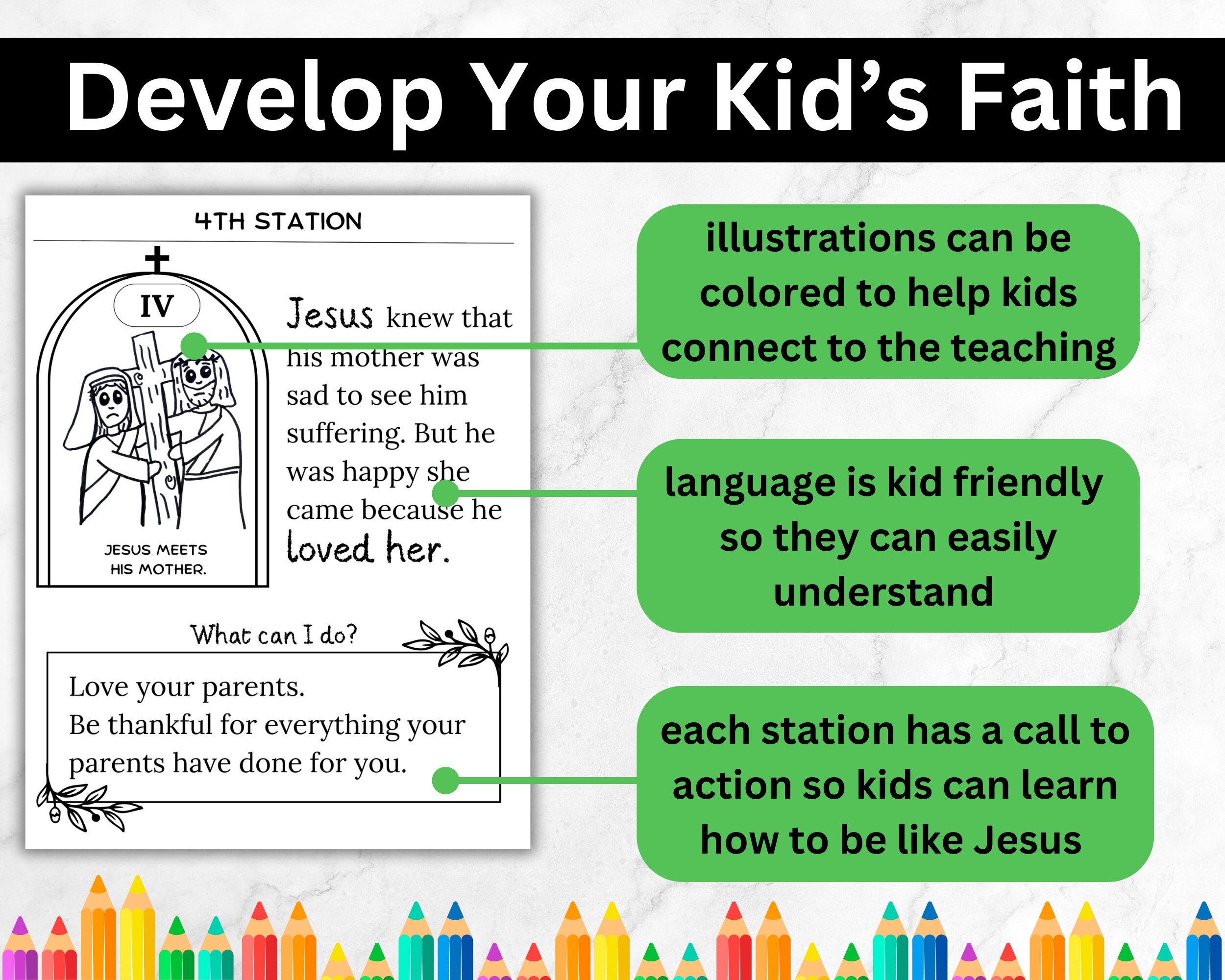 Catholic Kid Lent Activities Bundle | Stations of the Cross + Holy Week ...