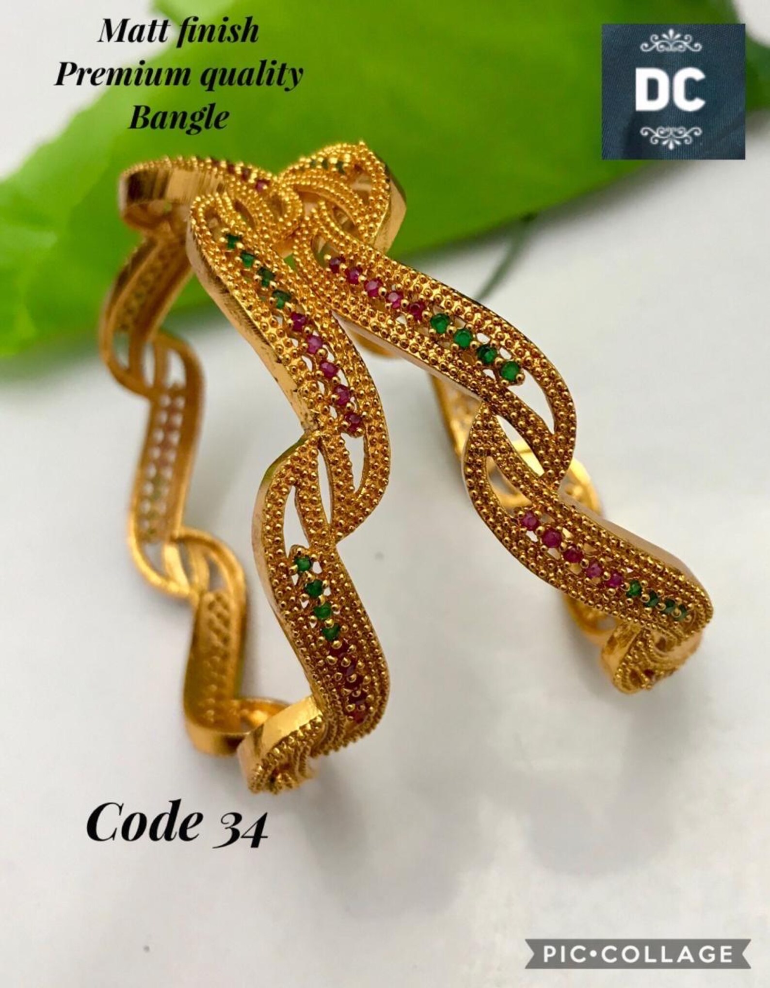 Uncut Stone Bangle/ Wedding Bangle/south Indian Bangle/matt Gold Bangle ...