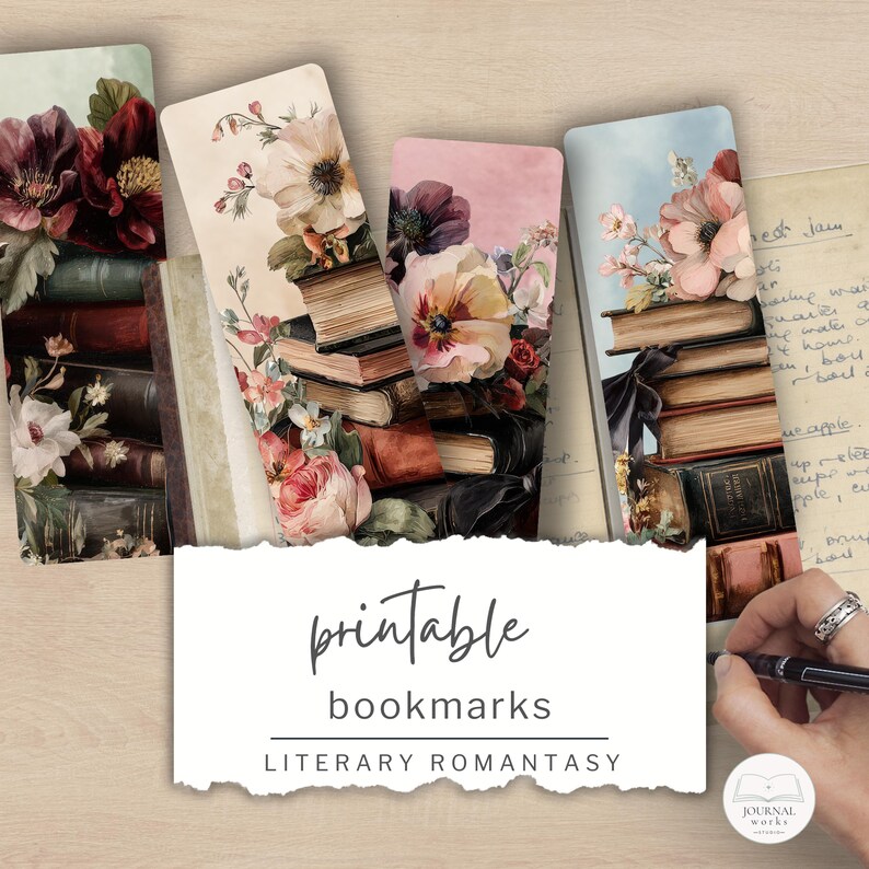 Romantasy Bookmarks, Printable Ephemera, Digital Download, Library and ...