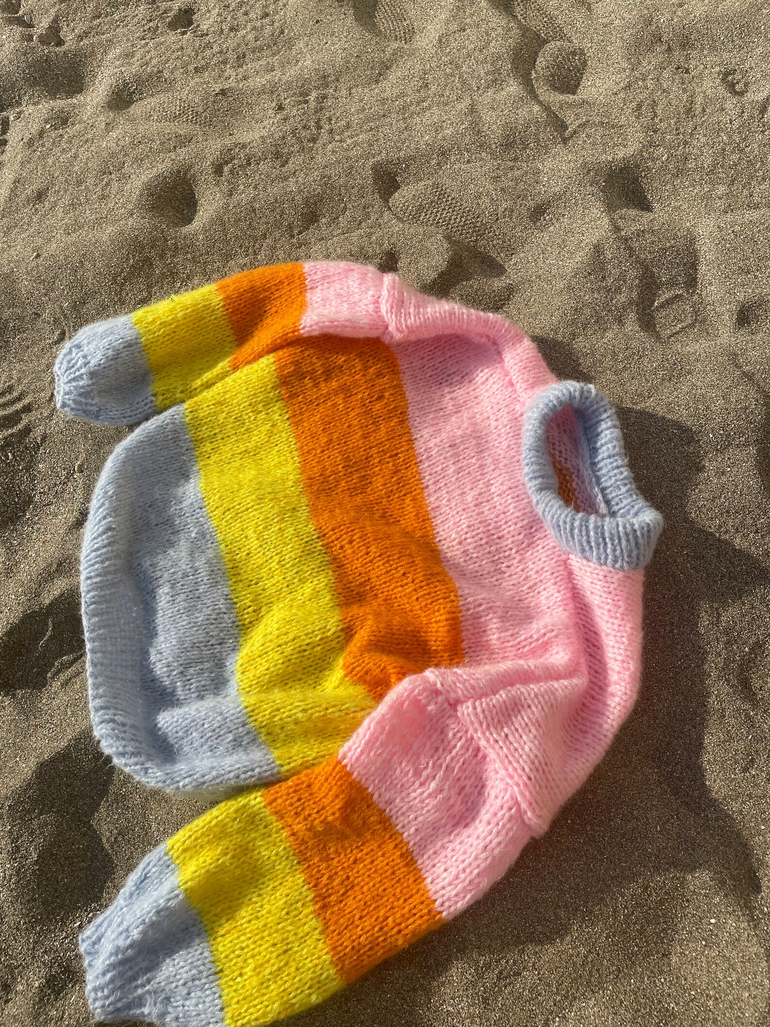 Multi Colored Sweater, Crochet Sweater, Unisex Sweater, Oversize ...