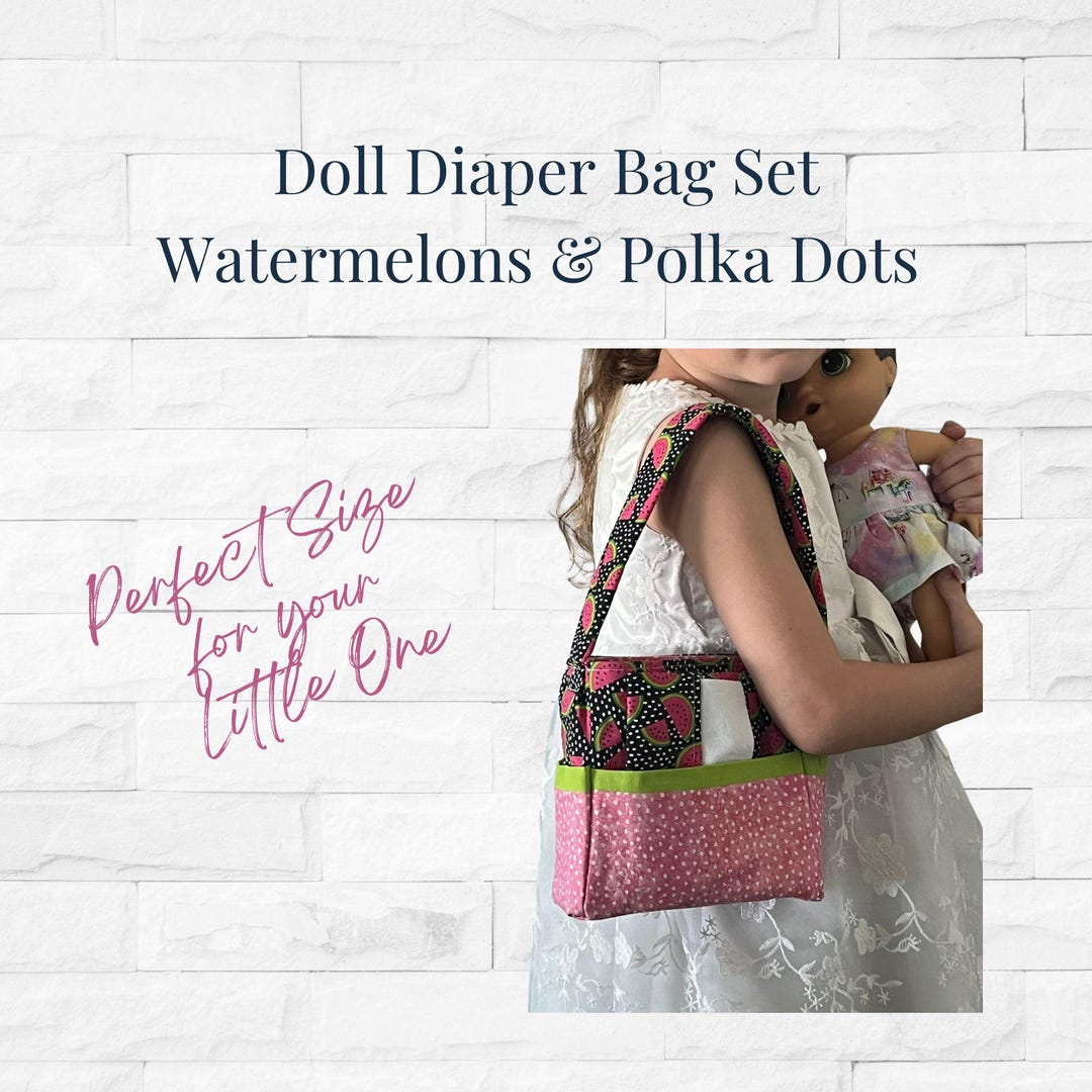 Handmade Watermelon Doll Diaper Bag Set: Pretend Play Accessories - Etsy