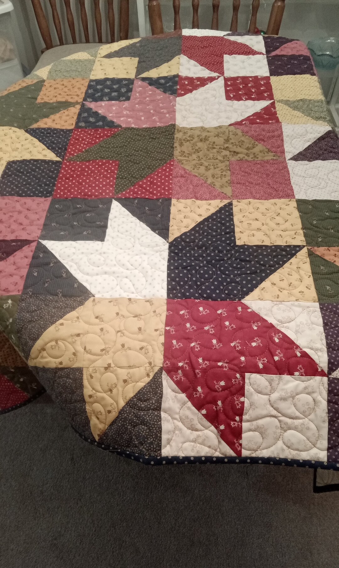 Quilted Throw or Table Topper - Etsy
