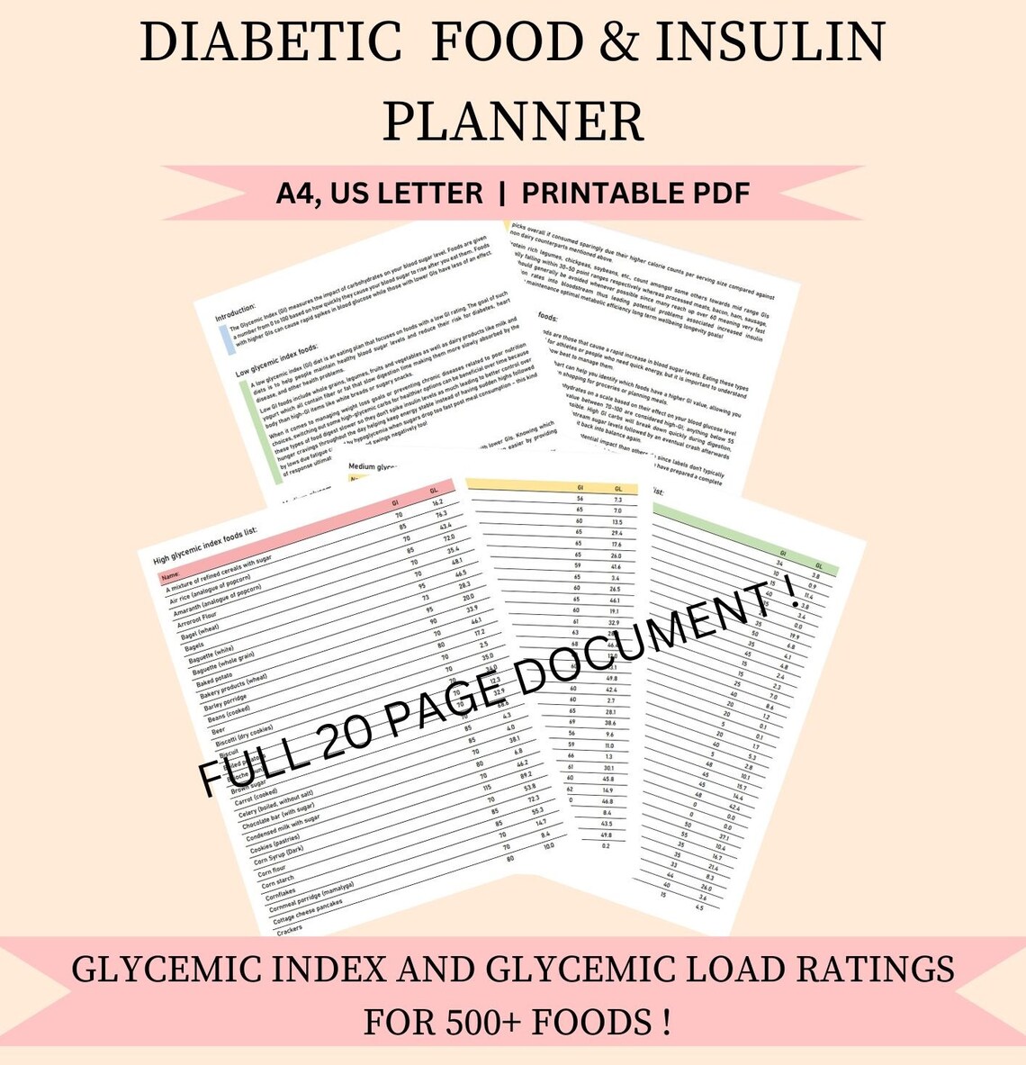 Diabetic Food List Glycemic Index Food List Diabetic Food Glycemic ...