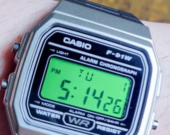 Mens Casio World Time AE-1200WH Custom Modified Orange Color Screen Mod ...